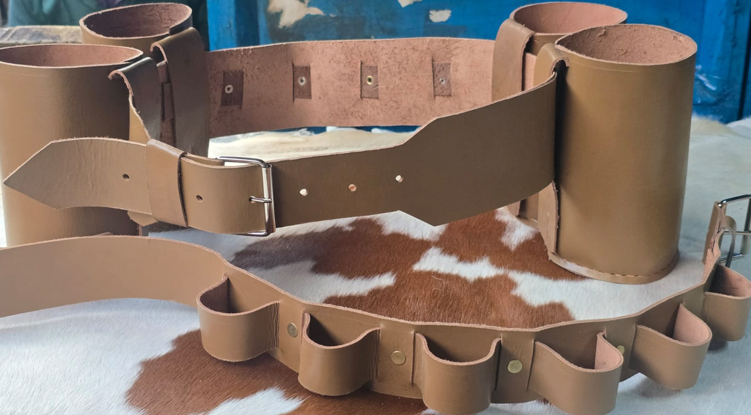 Genuine Leather Handcrafted Cowgirl Shot Belt | Handmade Soko